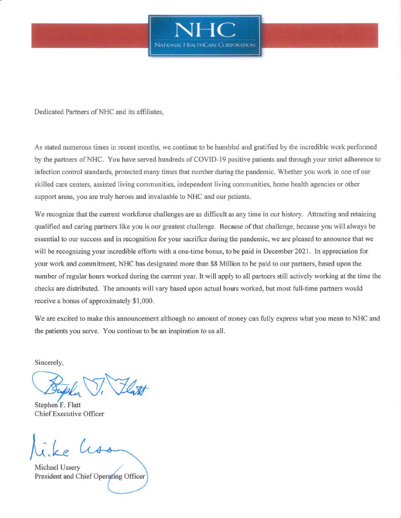 Partners Announcements - NHCCare.com