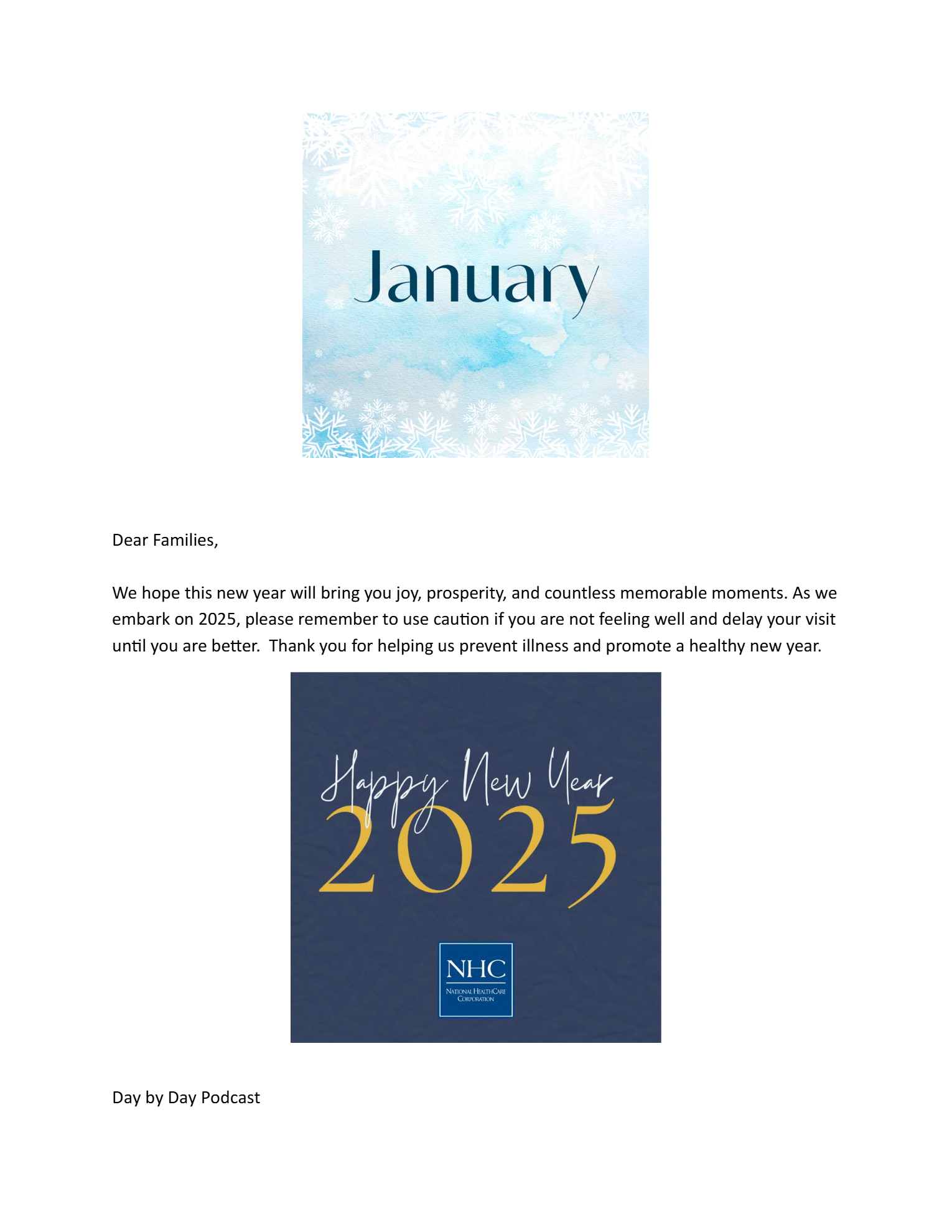 January Family Newsletter - NHCCare.com