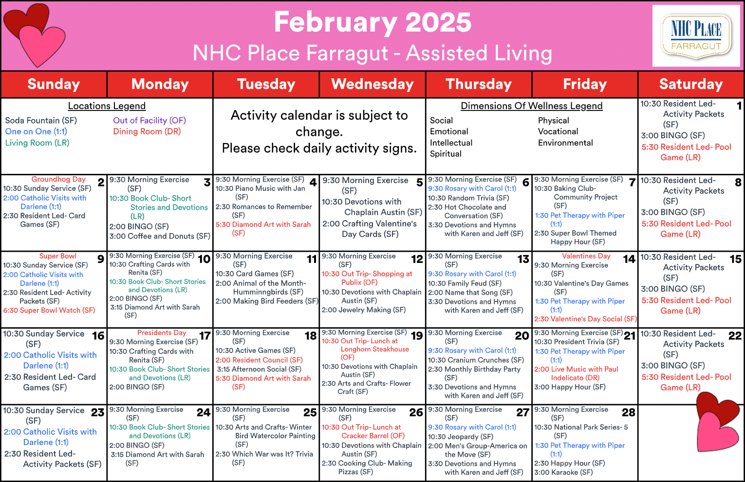 Farragut AL February Family Newsletter & Activity Calendar - NHCCare.com