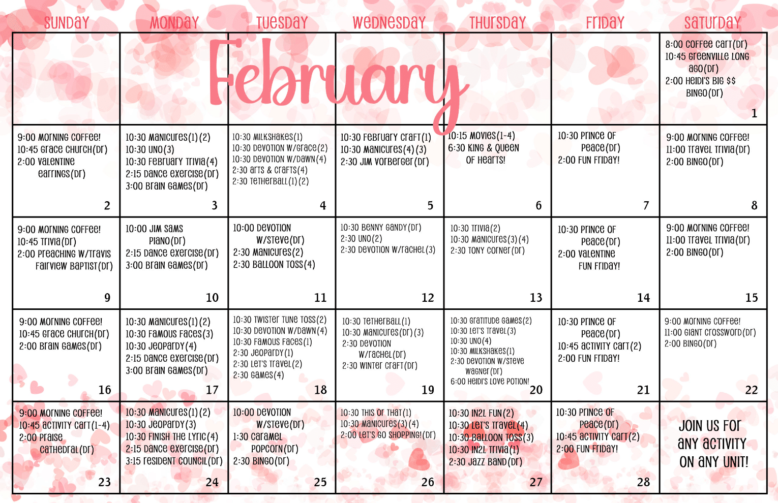 Greenville February Family Newsletter & Activity Calendar - NHCCare.com