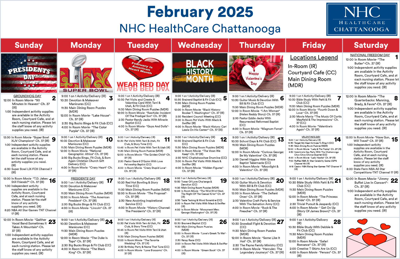 NHC Chattanooga February Calendar - NHCCare.com
