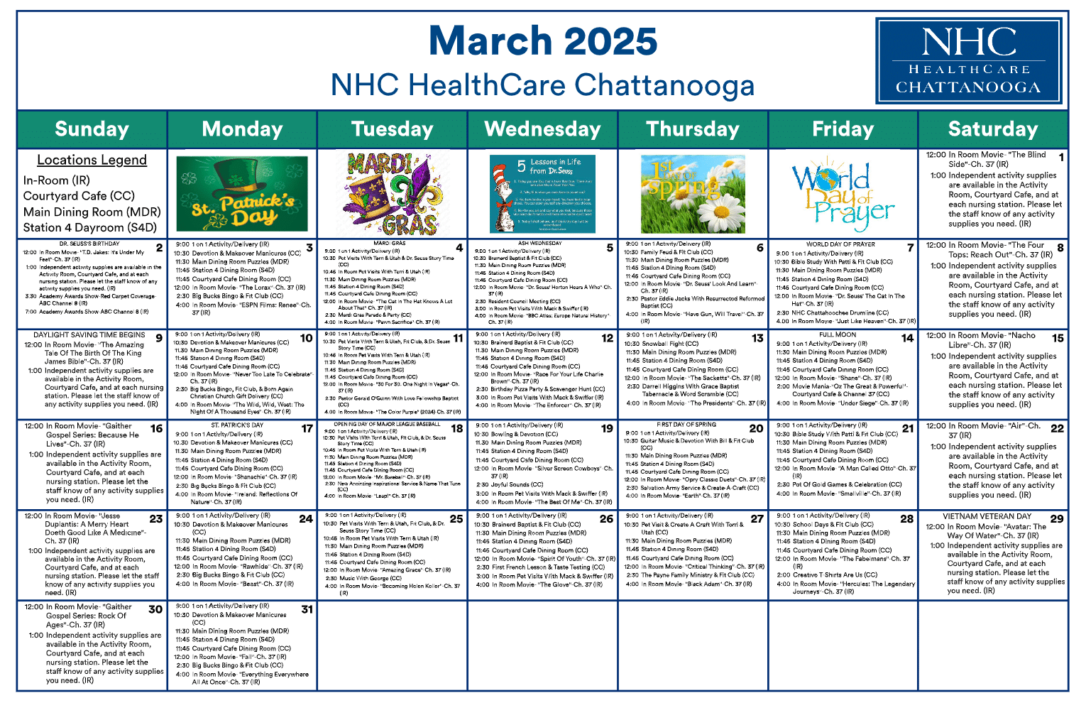 NHC Chattanooga March Calendar - NHCCare.com