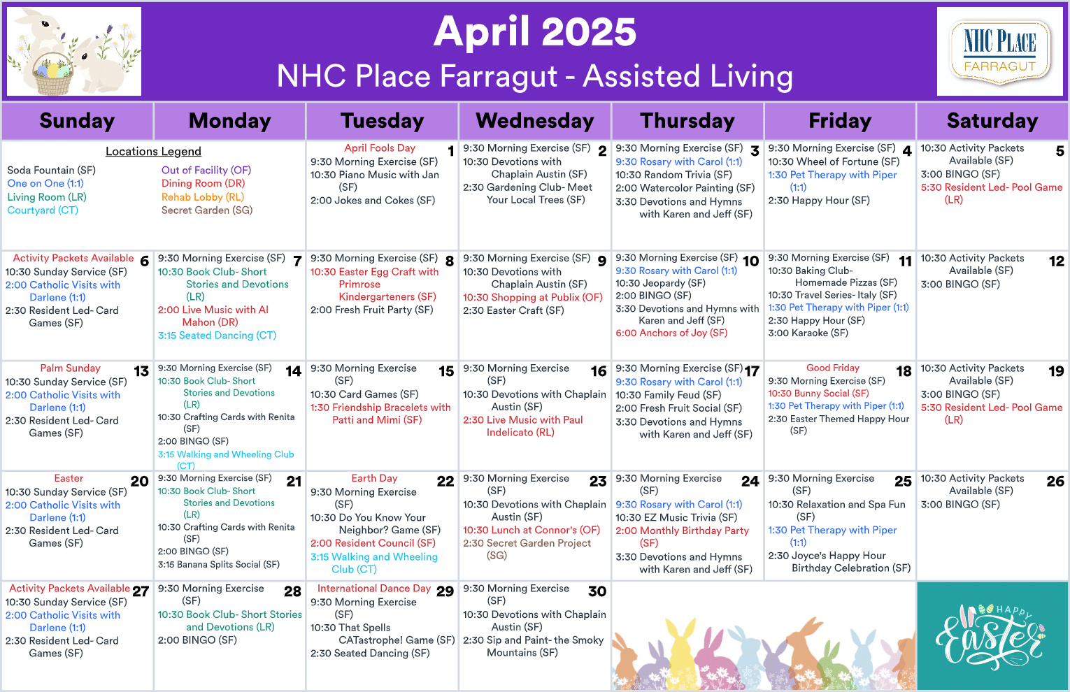 Farragut AL April Newsletter & Activity Calendar - NHCCare.com