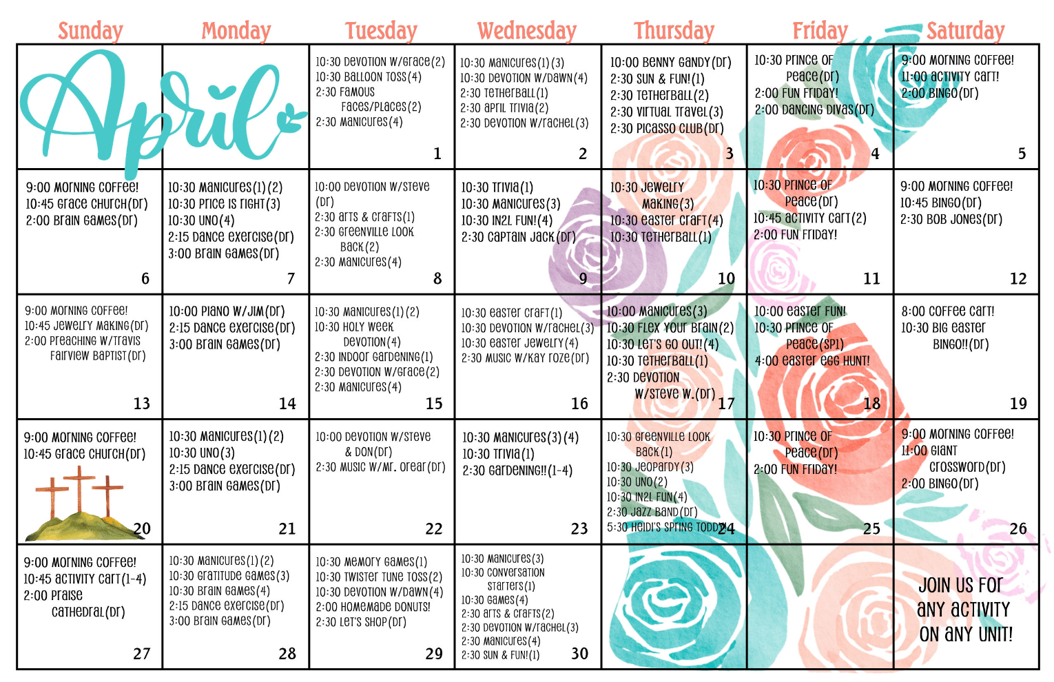 Greenville April Family Newsletter & Activity Calendar - NHCCare.com