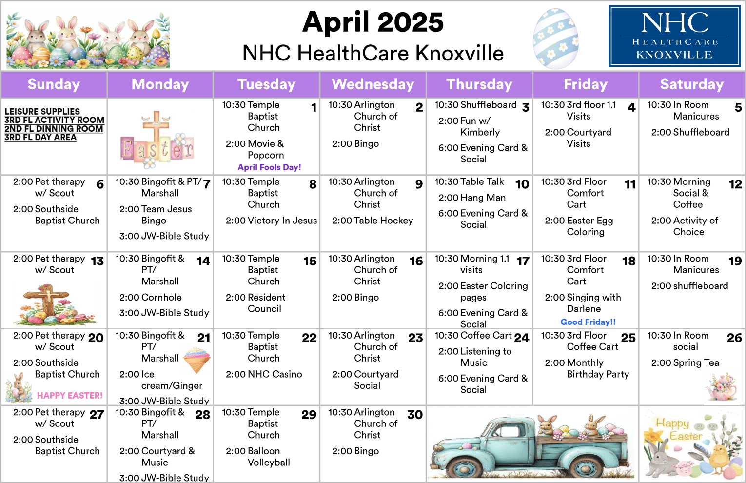 Knoxville April Family Newsletter & Activity Calendar - NHCCare.com